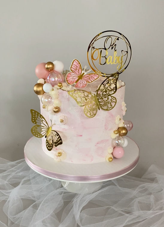 Butterfly baby shower cake store